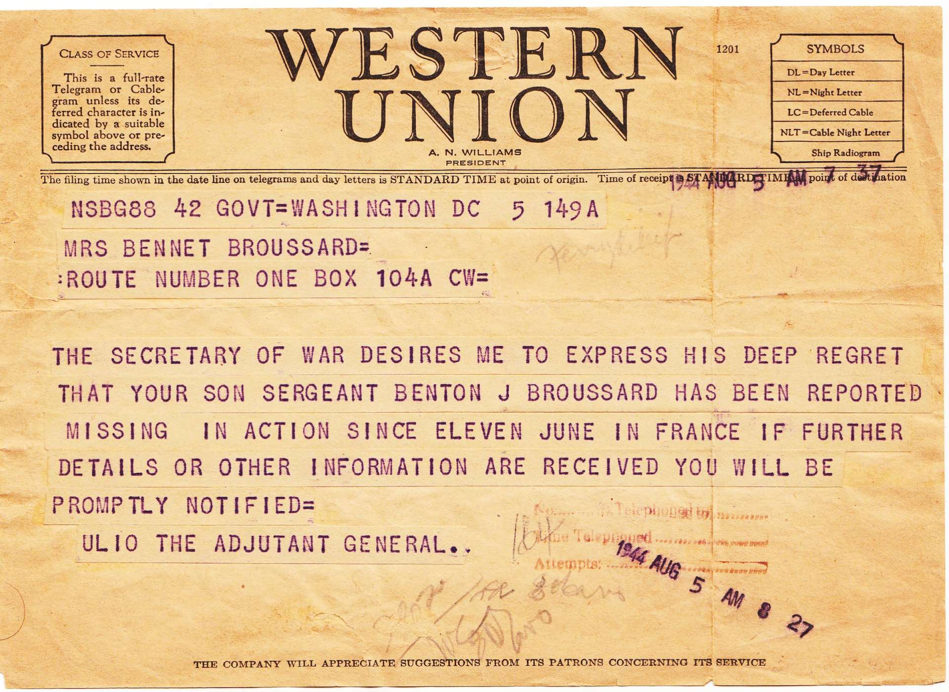 Sergeant Benton J. Broussard | The National WWII Museum | New Orleans